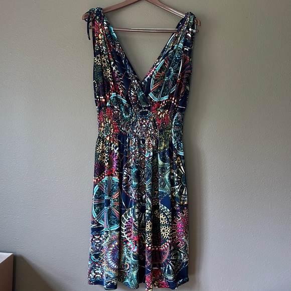 Dresses | Womens Multi Colored Summer Dress Size Xxl | Poshmark